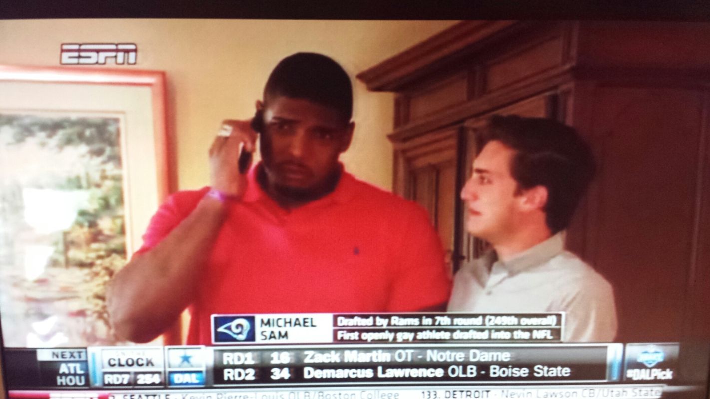 Michael Sam Kisses Boyfriend On ESPN [Video]